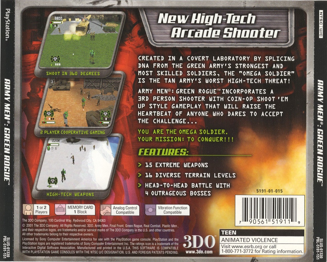 Army Men - Green Rouge [U] ISO